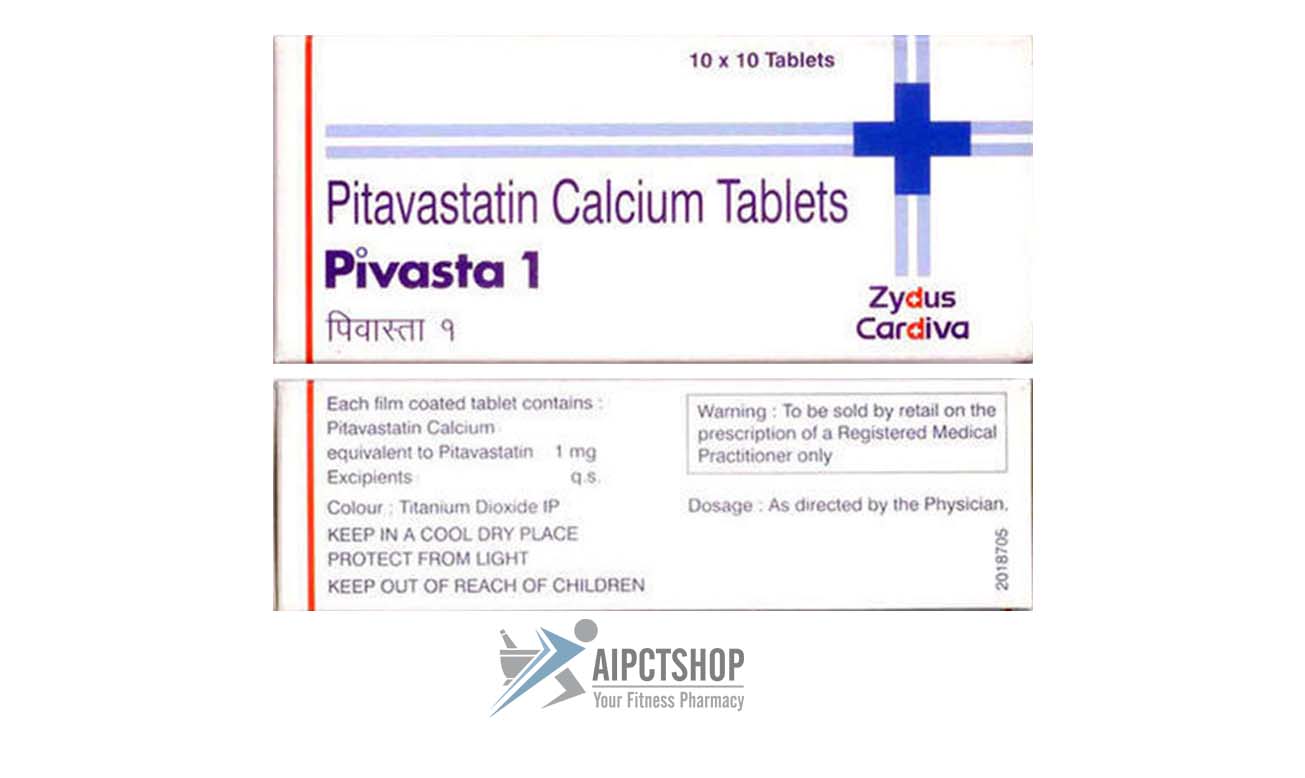 Buy Pivasta (Pitavastatin) 1 mg 100 tablets online - aipctshop.com