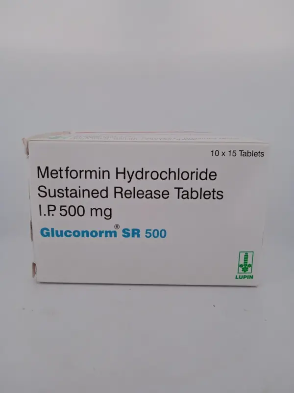 GLUCONORM SR 500 MG - 15 TABLETS - Aipctshop GLUCONORM Tablet SR 500 MG ...